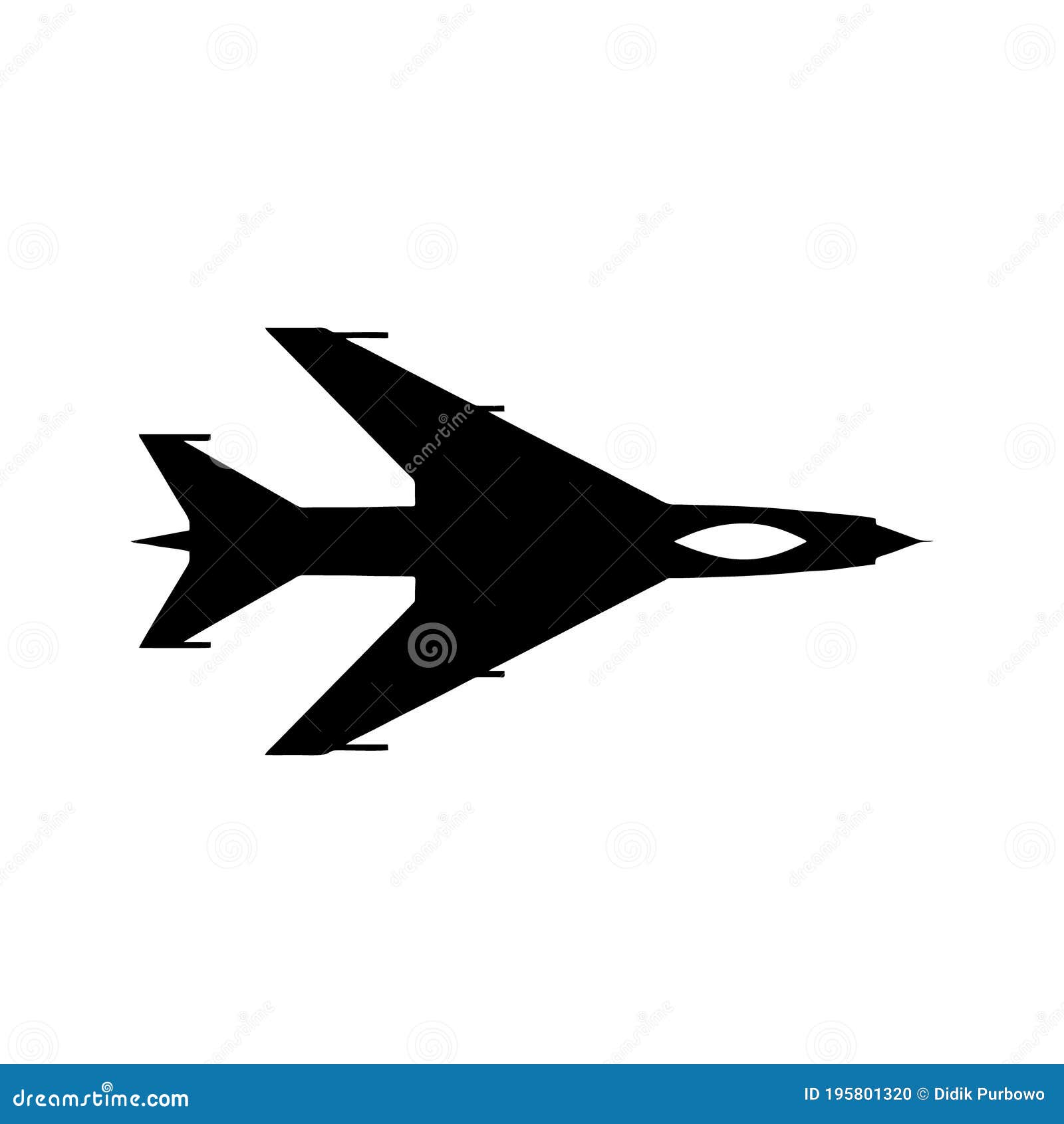 Fighter Jet Icon Isolated on White Background. Fighter Jet Icon in ...