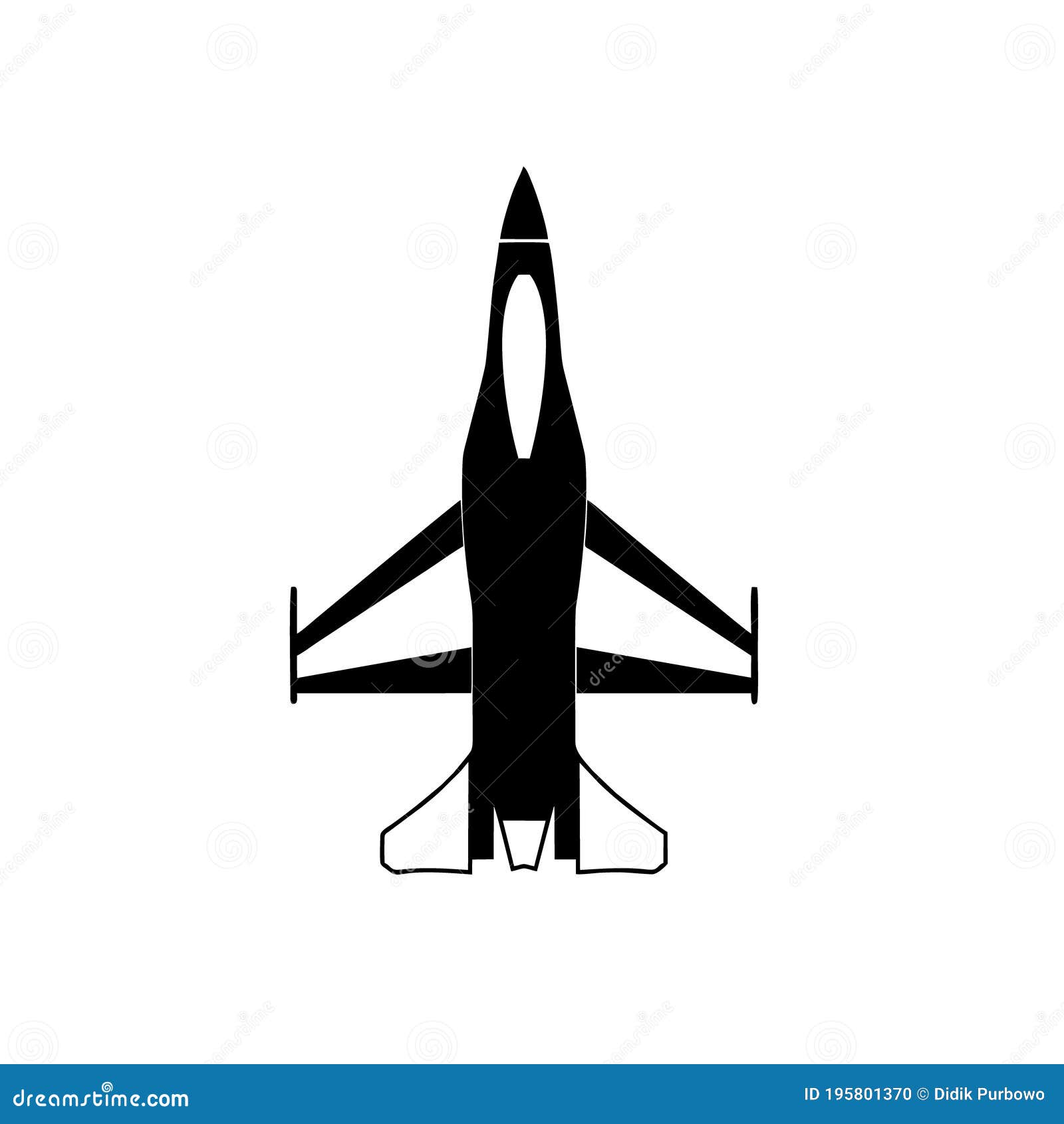Fighter Jet Icon Isolated on White Background. Fighter Jet Icon in ...