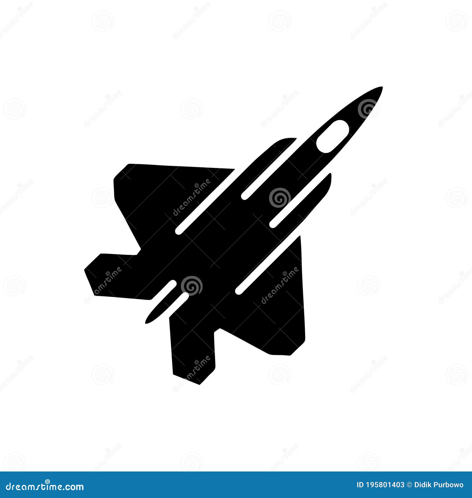 Fighter Jet Icon Isolated On White Background. Fighter Jet Icon In ...