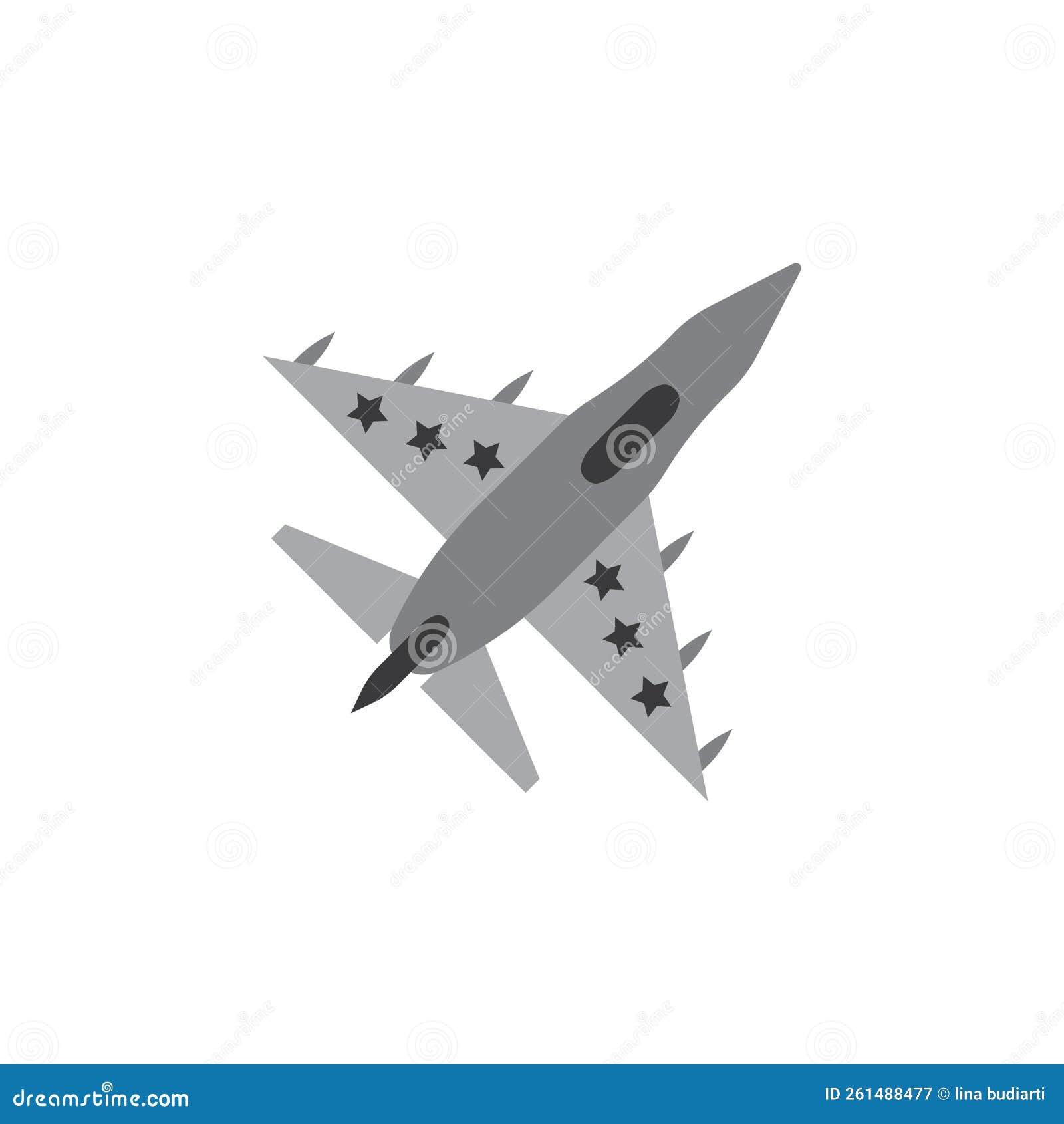 Fighter jet icon stock vector. Illustration of speed - 261488477
