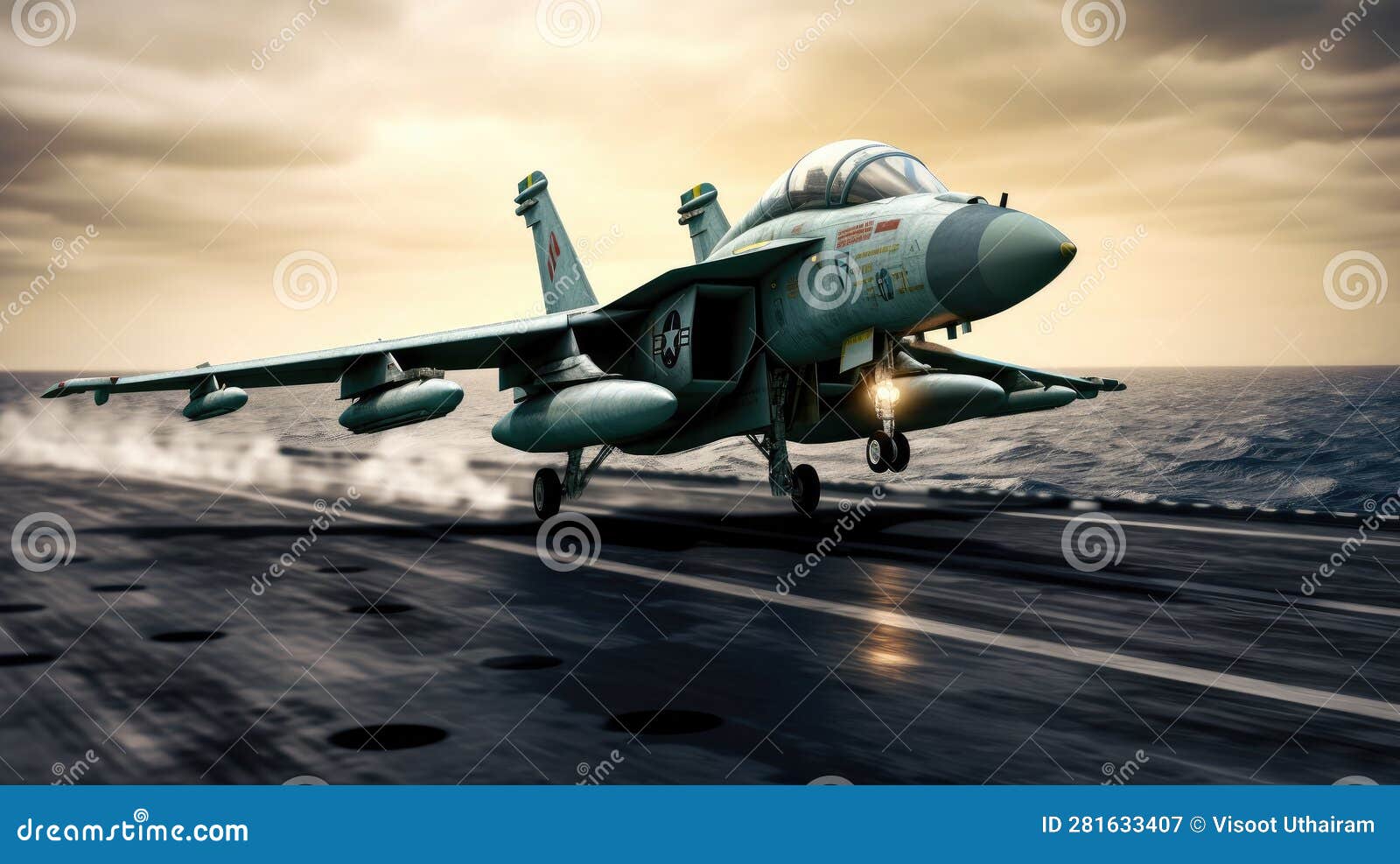 Fighter Jet Fighter, Fighter Jets are Taking Off from an Aircraft ...