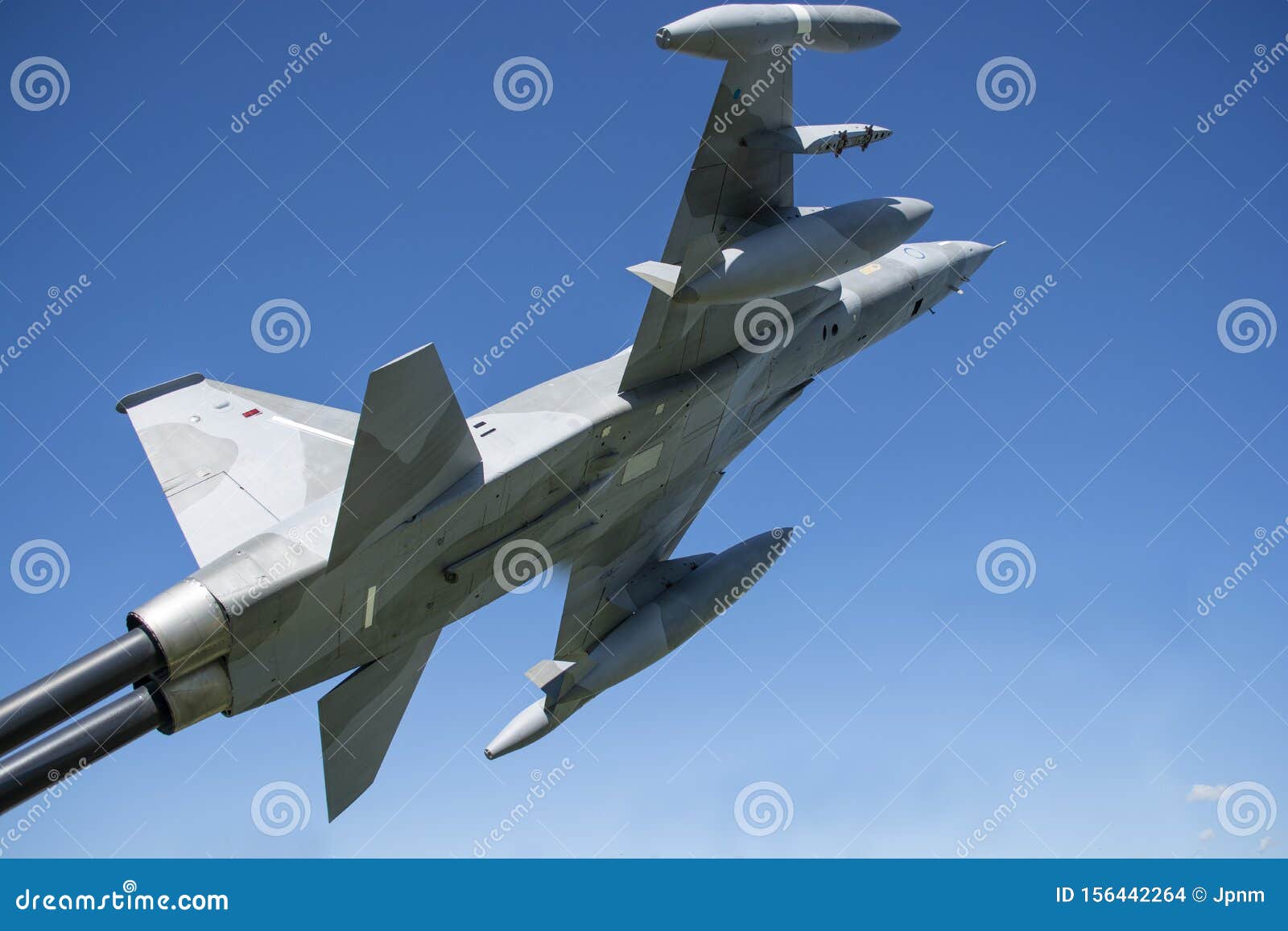 Fighter Jet Mounted for Outdoor Display. Against Blue Sky Editorial ...
