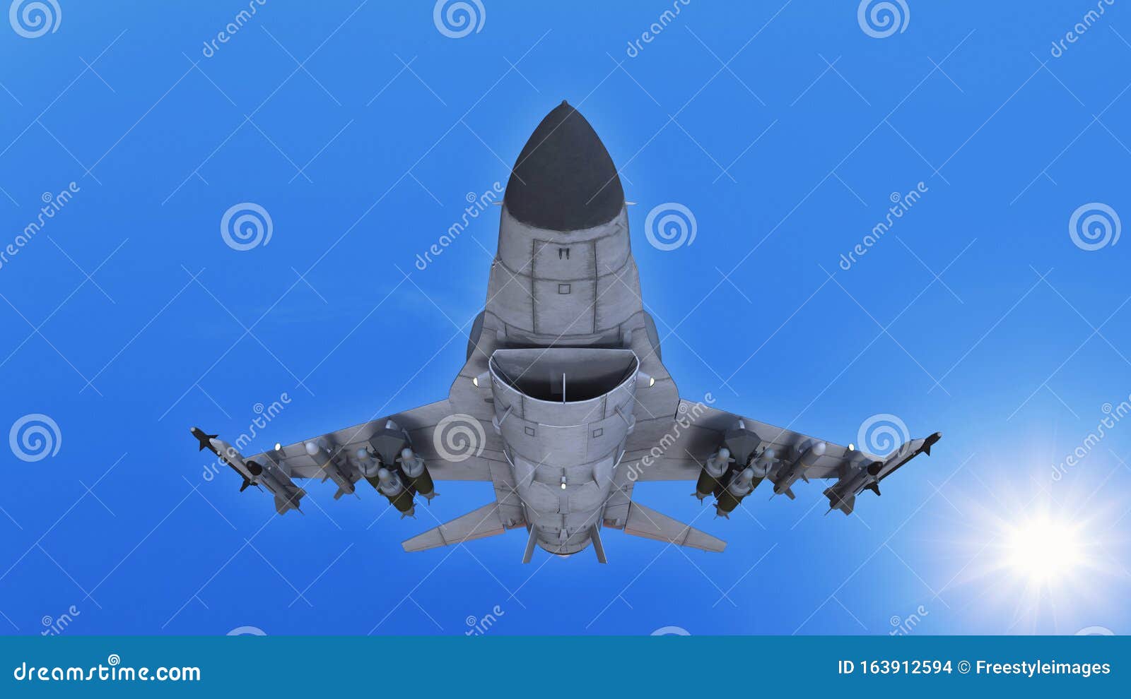 Fighter Jet Plane in Flight, Military Aircraft, Army Airplane Flying in ...