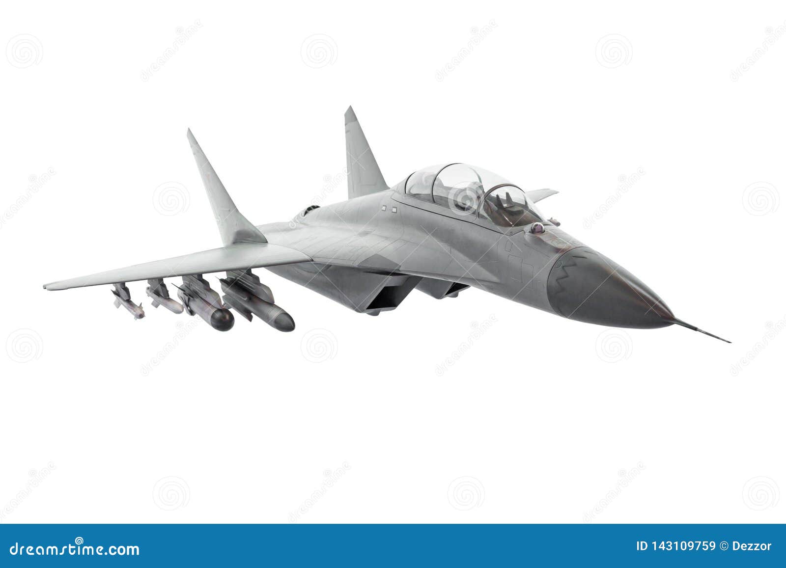 Fighter Jet Plane Isolated on White Background Stock Image - Image of ...