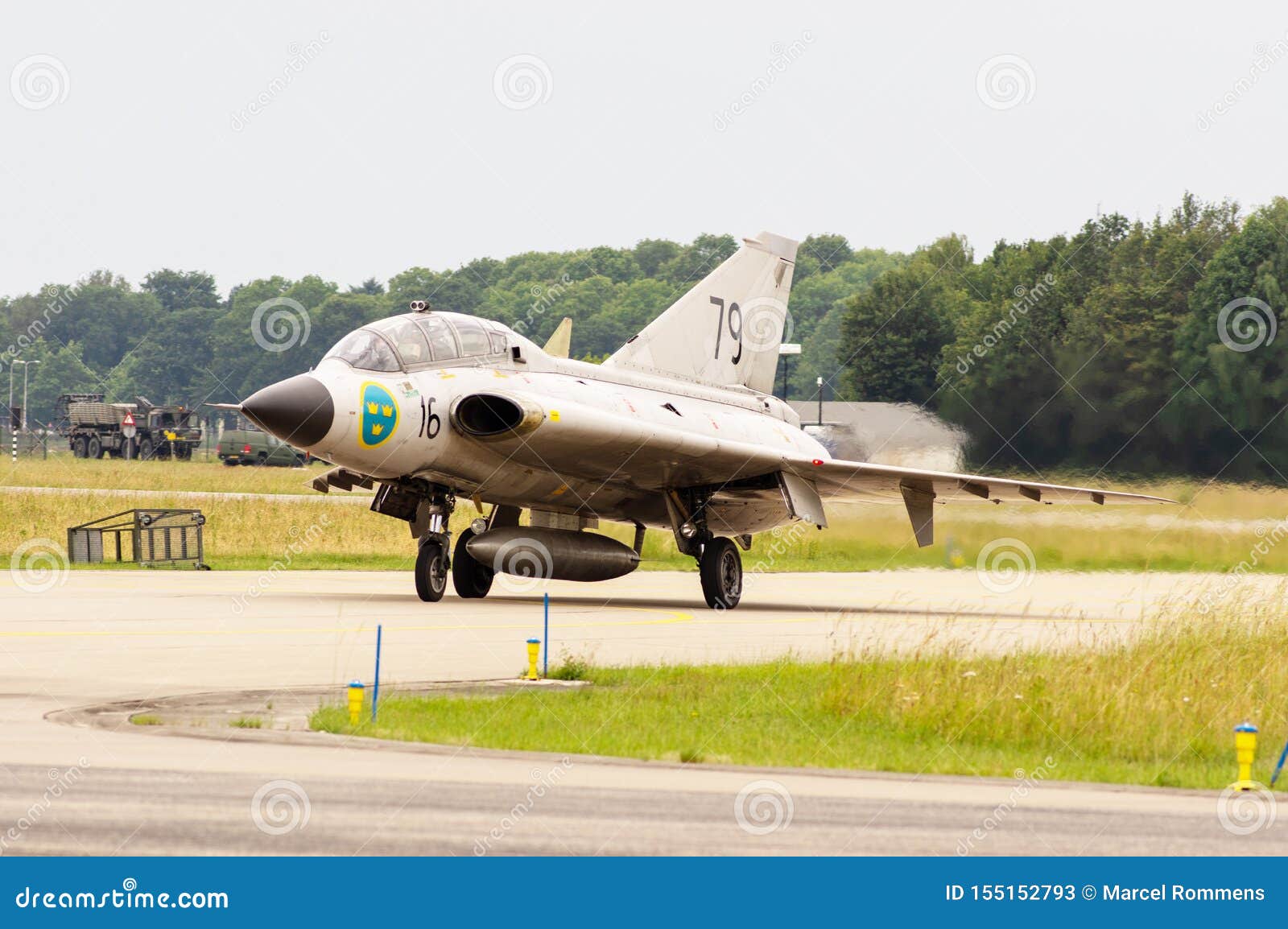 Fighter jet on runway editorial stock photo. Image of flying - 155152793