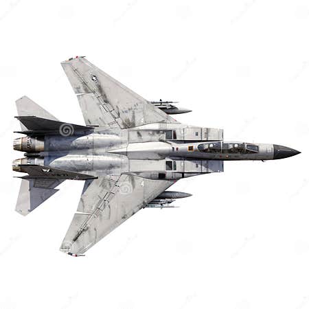 Fighter Jet Side View Isolate Stock Illustration - Illustration of ...