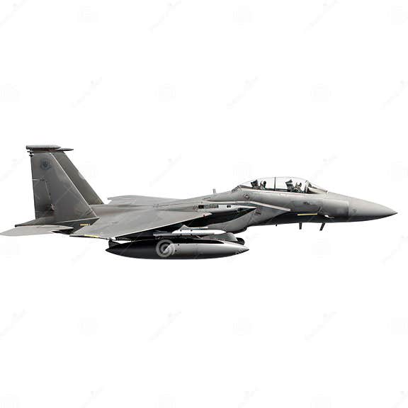 Fighter Jet Side View Isolate Stock Illustration - Illustration of ...