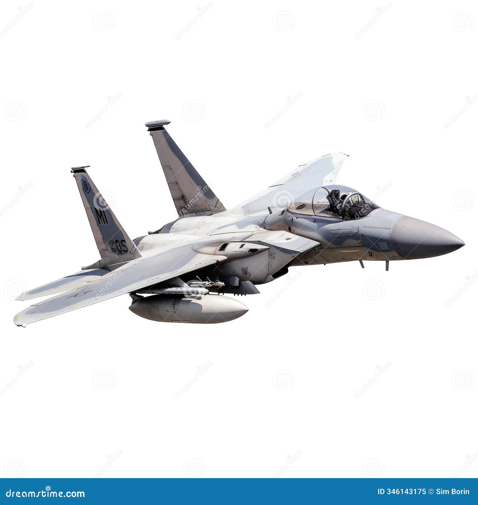 Fighter Jet Side View Isolate Stock Illustration - Illustration of ...