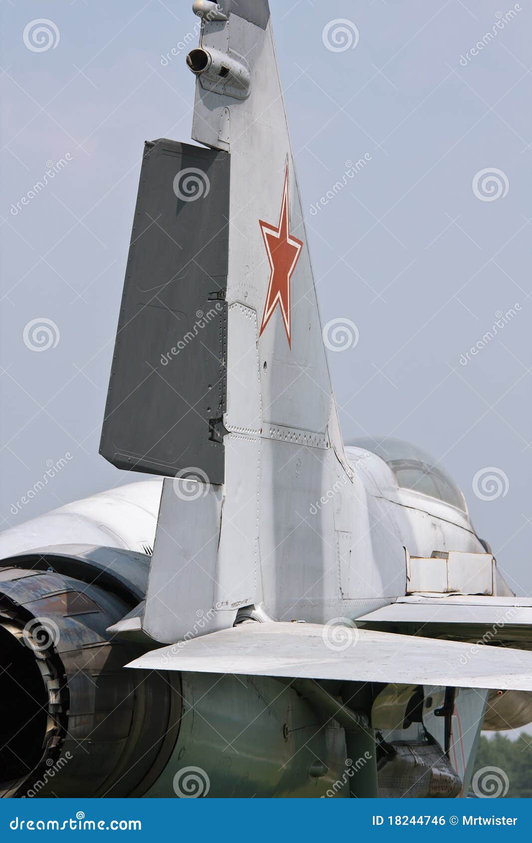 Fighter jet tail stock photo. Image of rear, aircraft - 18244746