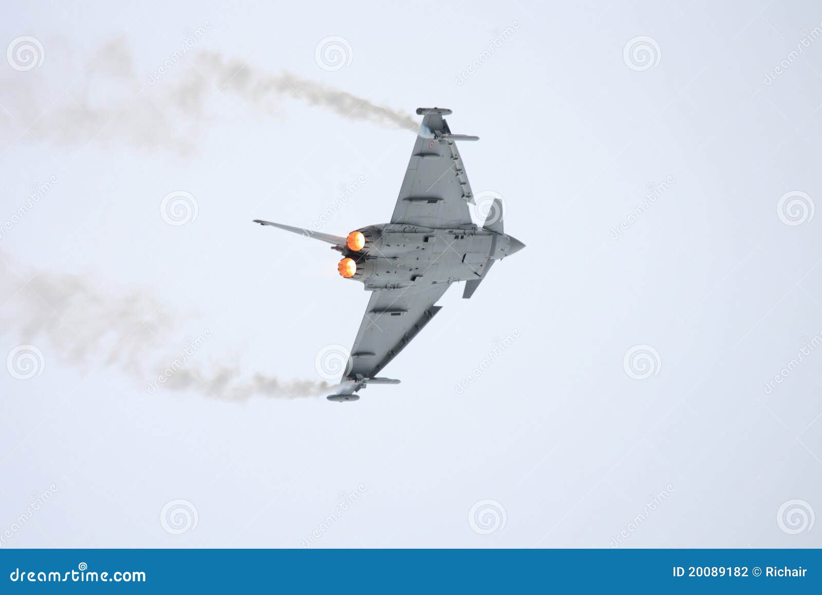 Fighter Jet Turning Hard Left Stock Photo - Image of canard ...