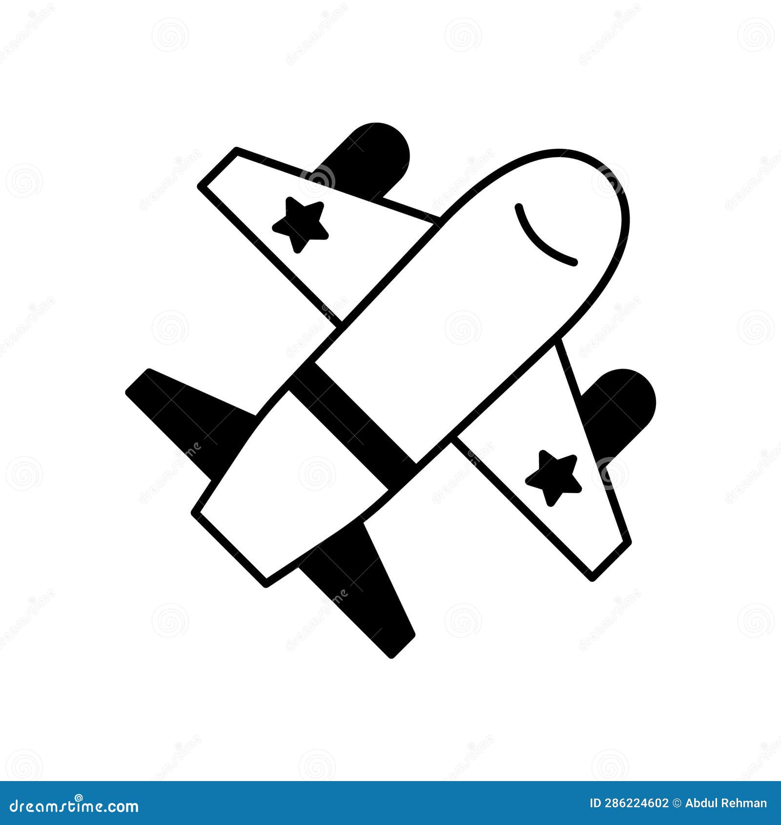 Fighter Jet Vector Icon Which Can Easily Modify or Edit. Stock Vector ...
