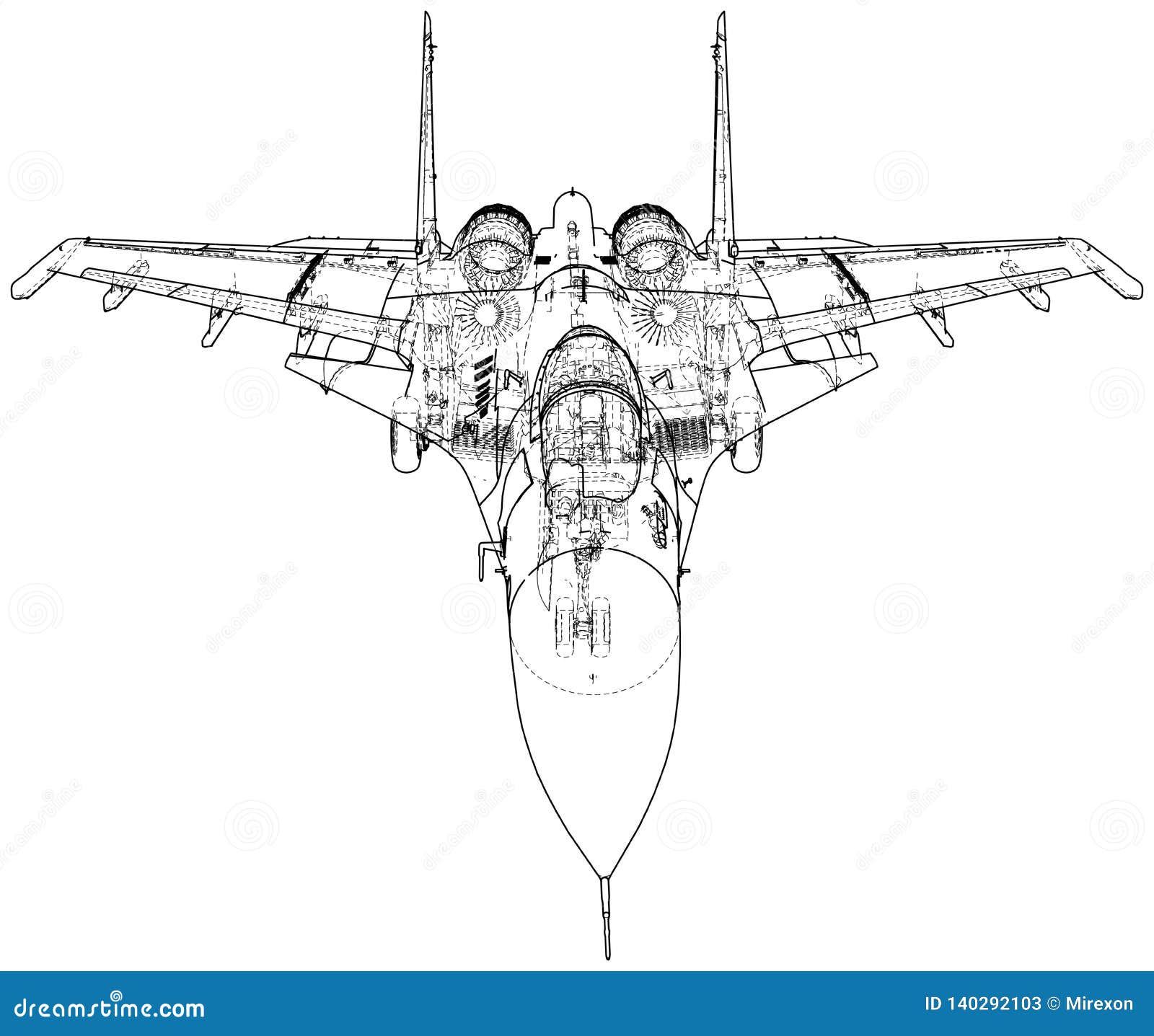 Fighter Jet. Vector Wireframe Concept Stock Vector - Illustration of ...