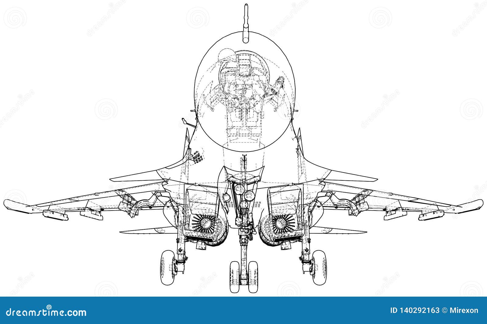 Fighter Jet. Vector Wireframe Concept Stock Vector - Illustration of ...