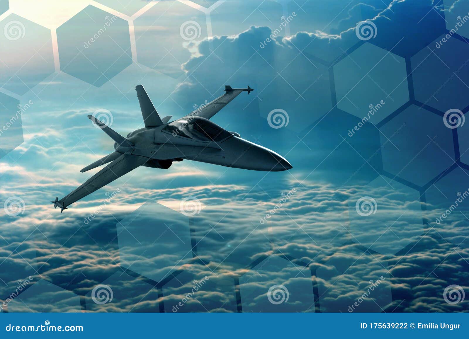 Fighter jet in the sky stock photo. Image of geometric - 175639222