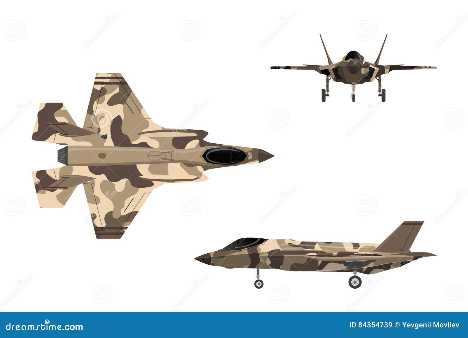 Fighter Jet. War Plane in Flat Style Stock Vector - Illustration of ...