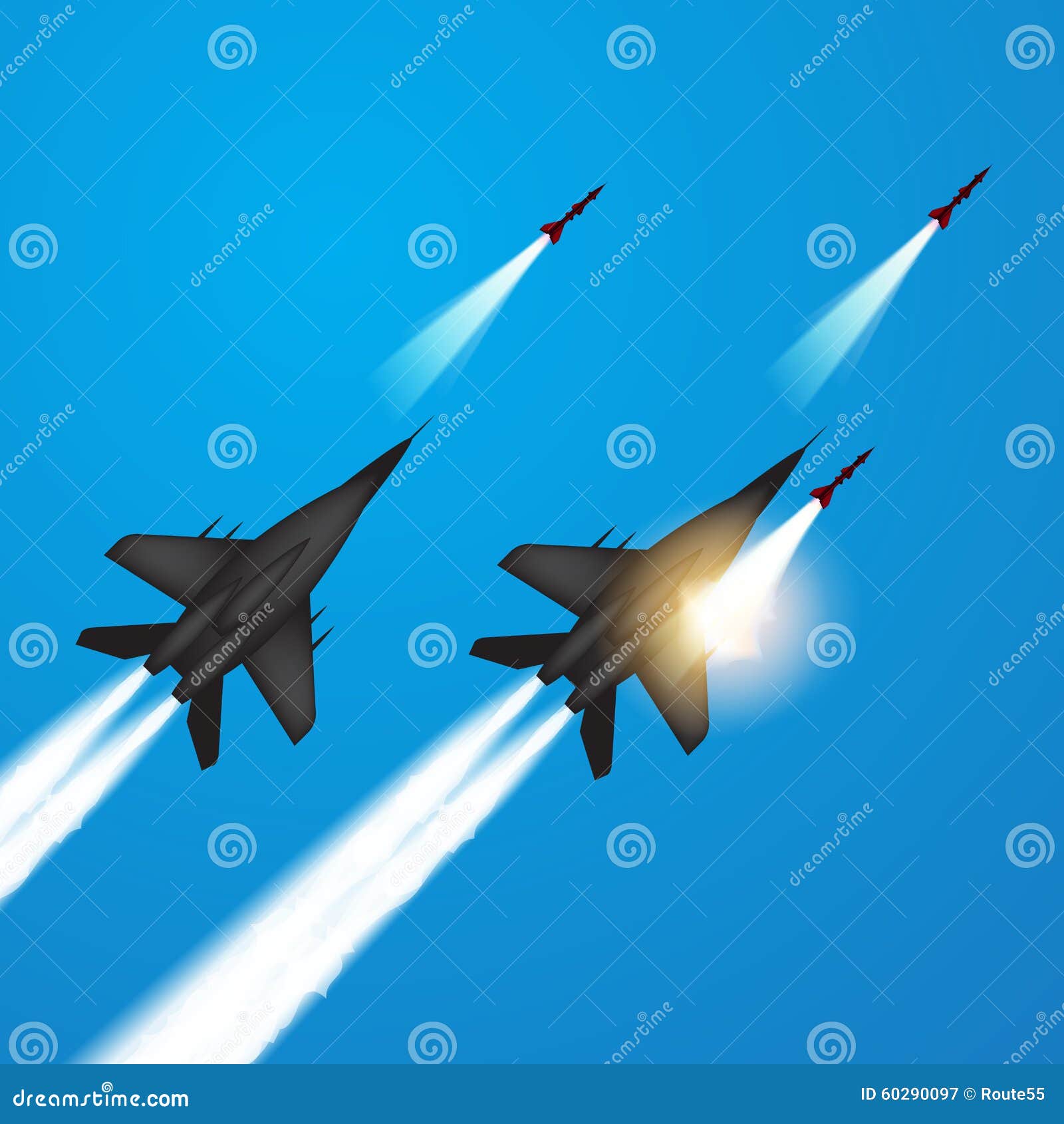 Military Jets Cartoon Vector | CartoonDealer.com #61029979