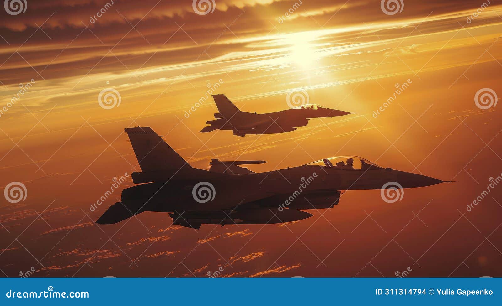 Fighter Jets Flying in the Sky Stock Photo - Image of formation ...