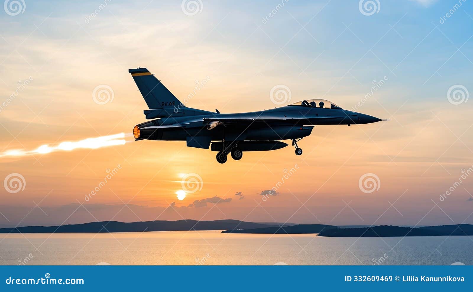 Fighter Jets Perform a Dynamic Display Over the Ocean, Launching ...