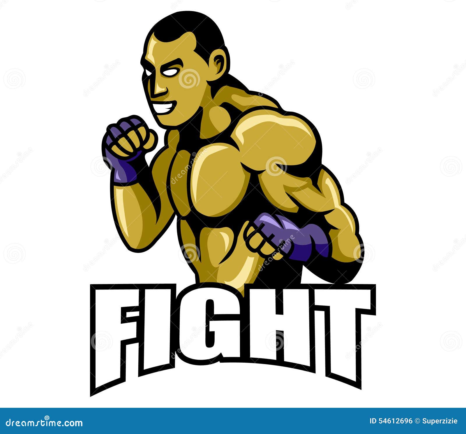Fighter Logo stock vector. Illustration of muscle, competitive - 54612696