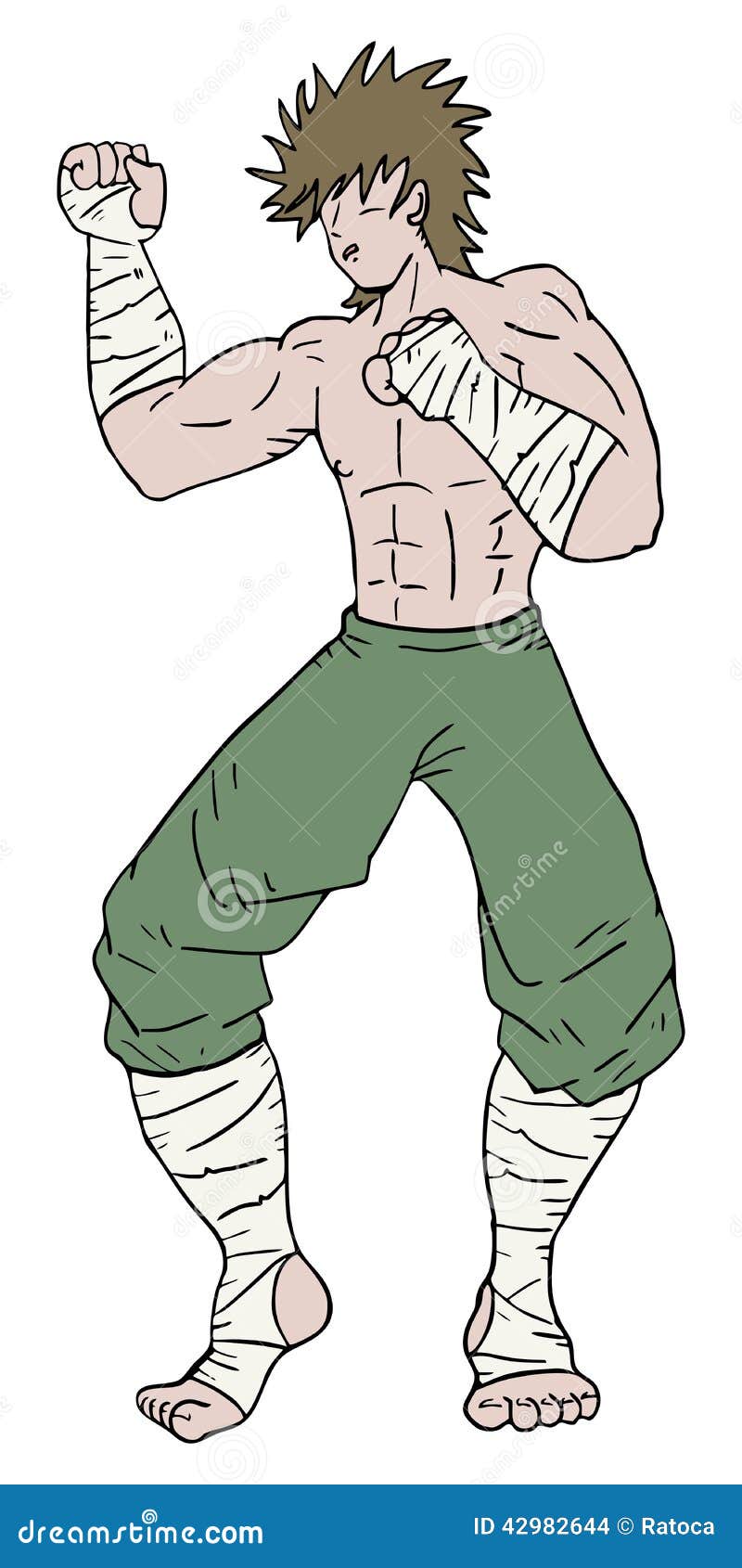 Fighter man stock vector. Illustration of action, competition - 42982644