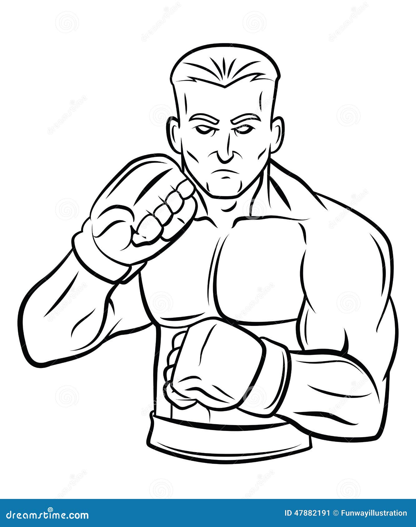 Fighter man stock vector. Illustration of strong, fighter - 47882191