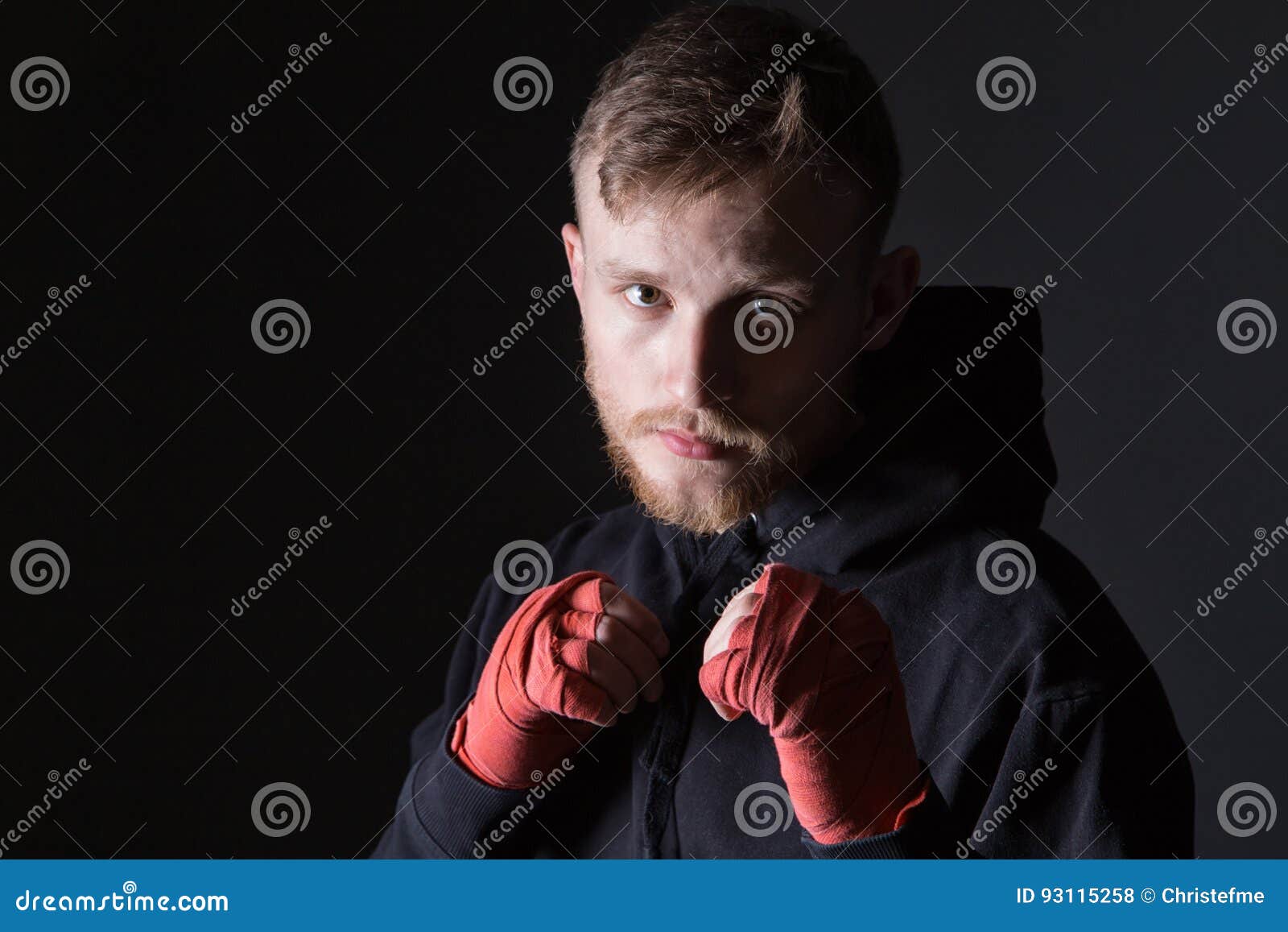 Fighter Man Wearing Tracksuit Stock Photo - Image of workout, portrait ...