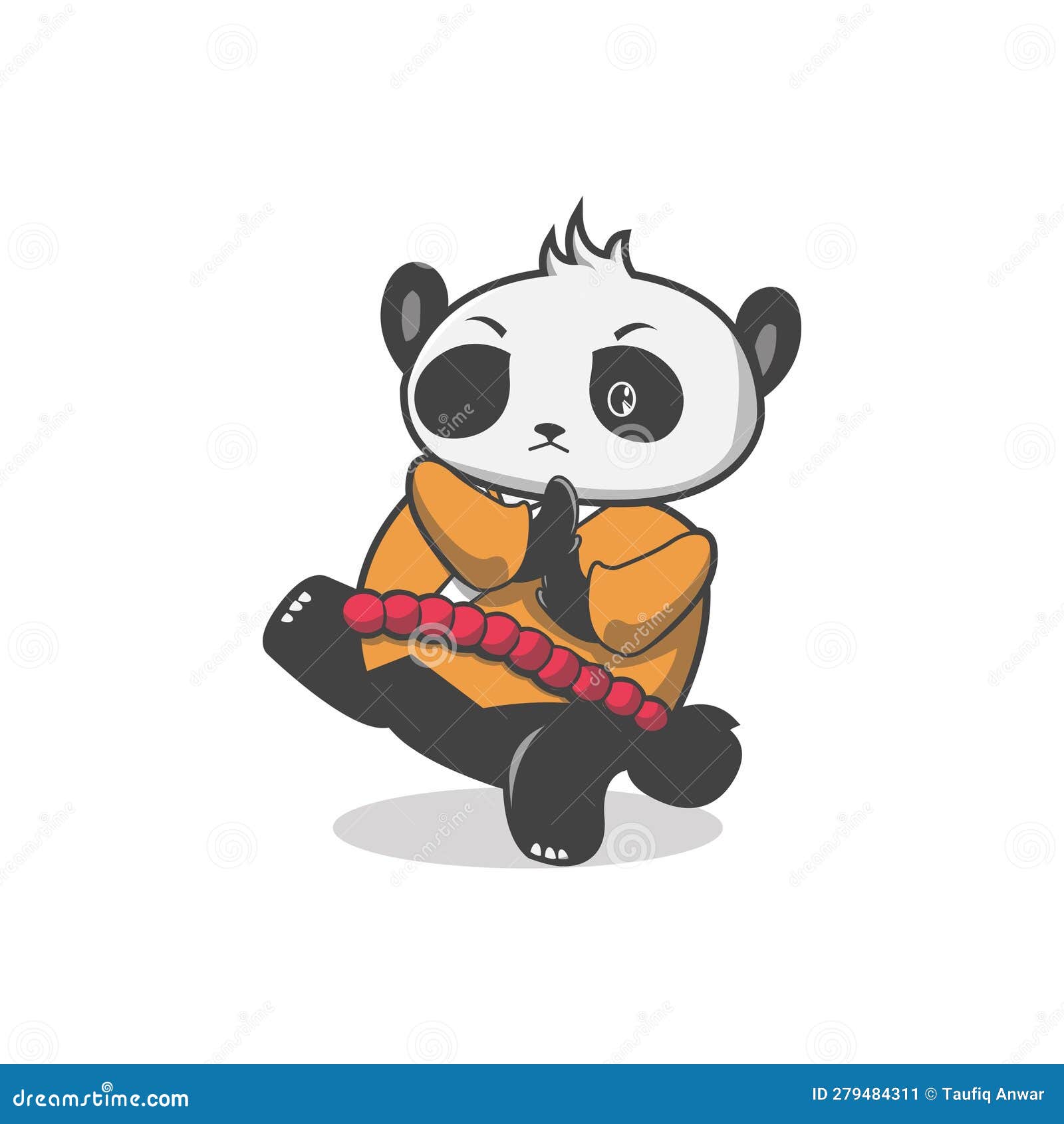 Fighter Panda Cute Cartoon Vector Illustration Design Stock Vector ...