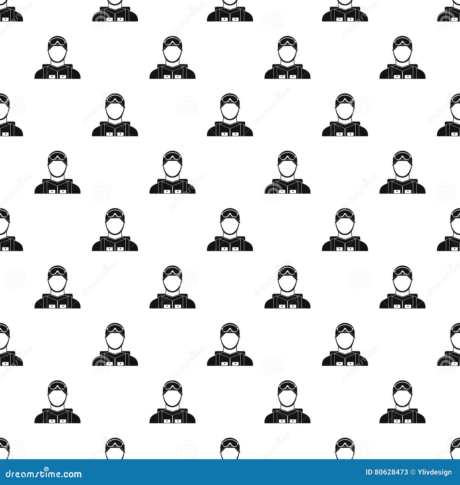 Fighter Pilot Pattern, Simple Style Stock Vector - Illustration of ...