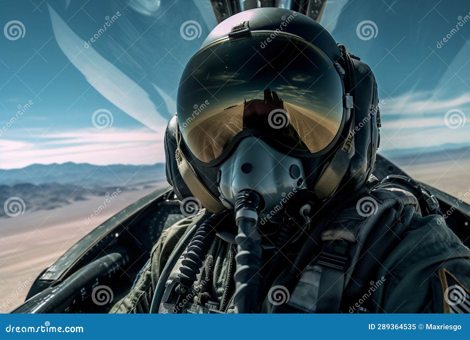 Fighter Pilot Seen from Inside the Cockpit Stock Illustration ...