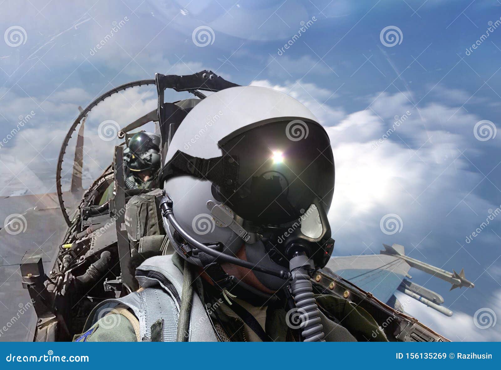 Fighter Pilots Cockpit View on Routine Flight Stock Image - Image of ...