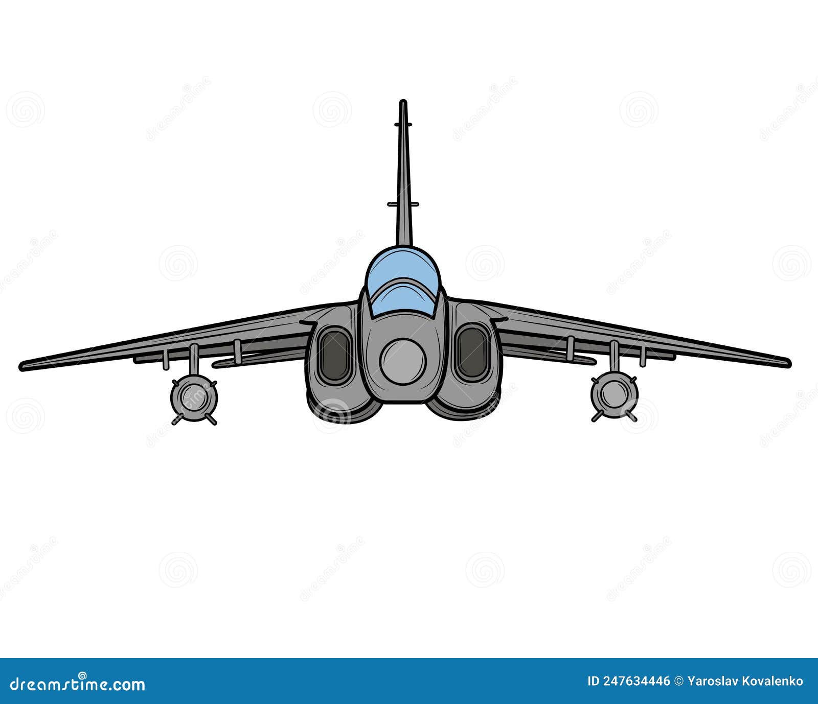 Fighter Plane Coloring Book. Airplane Drawing For Coloring For Kids And ...