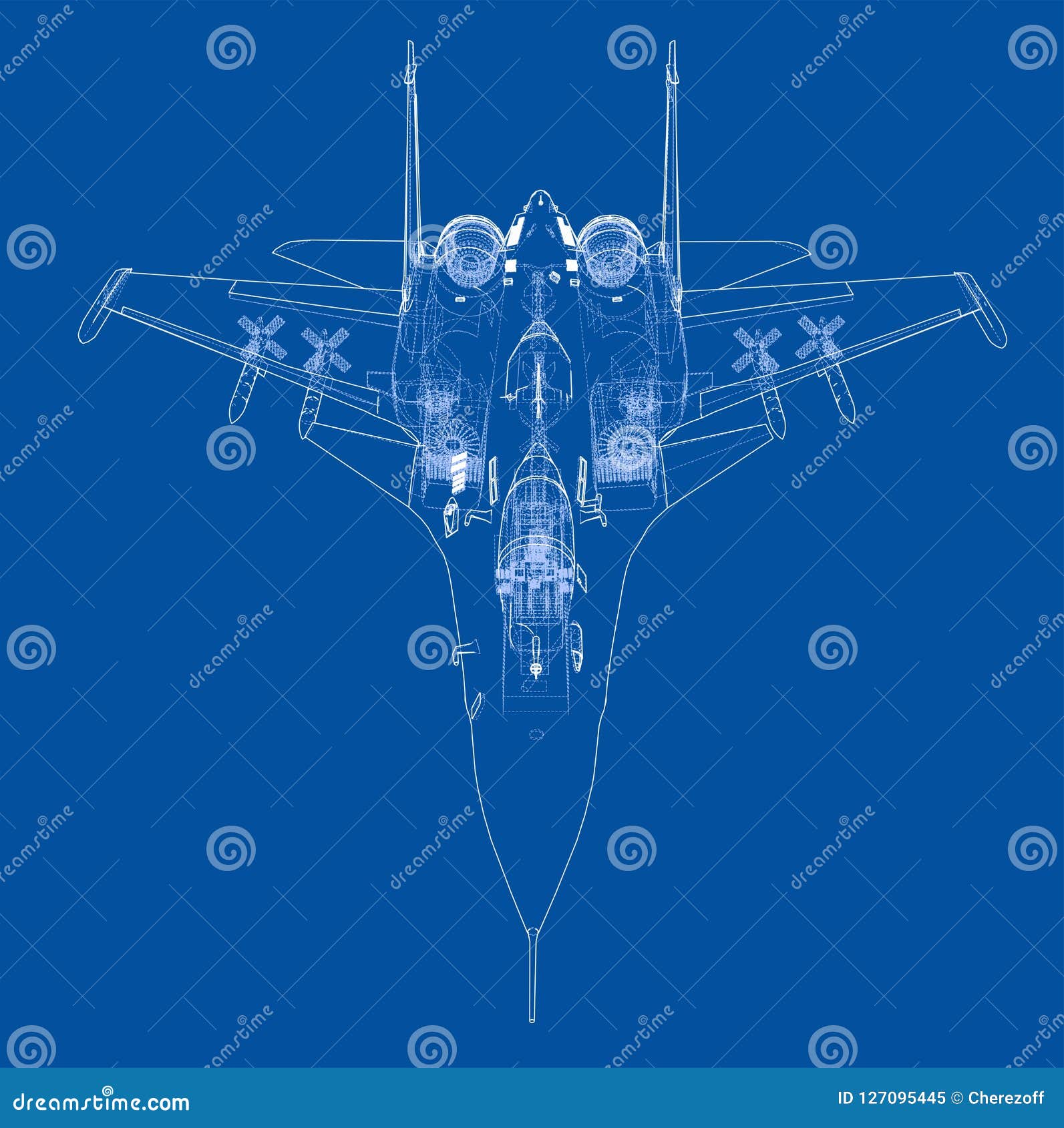 Fighter plane concept stock vector. Illustration of fuselage - 127095445