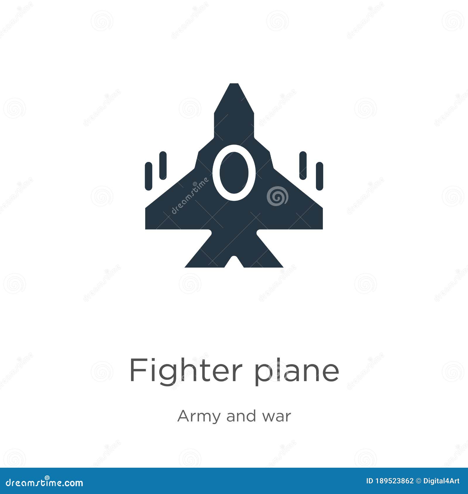 Fighter Plane Icon Vector. Trendy Flat Fighter Plane Icon from Army and ...