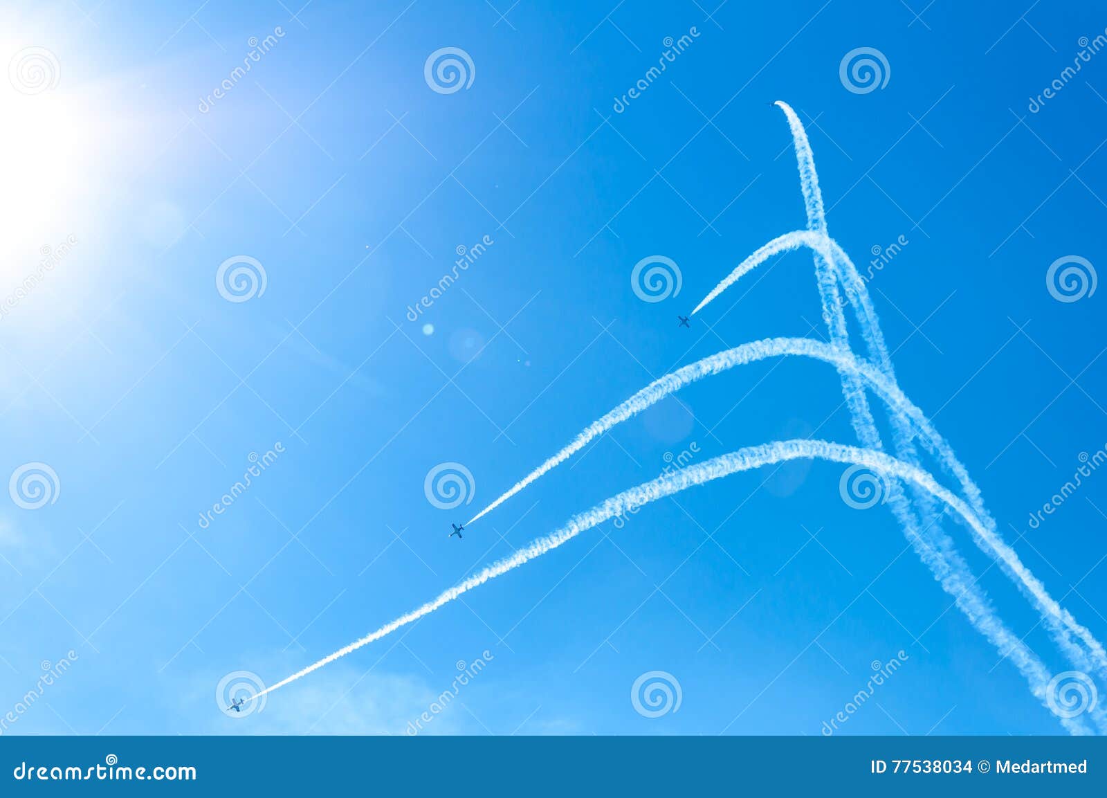 Fighter Plane Looping in Turbo Fly on the Sky Stock Photo - Image of ...