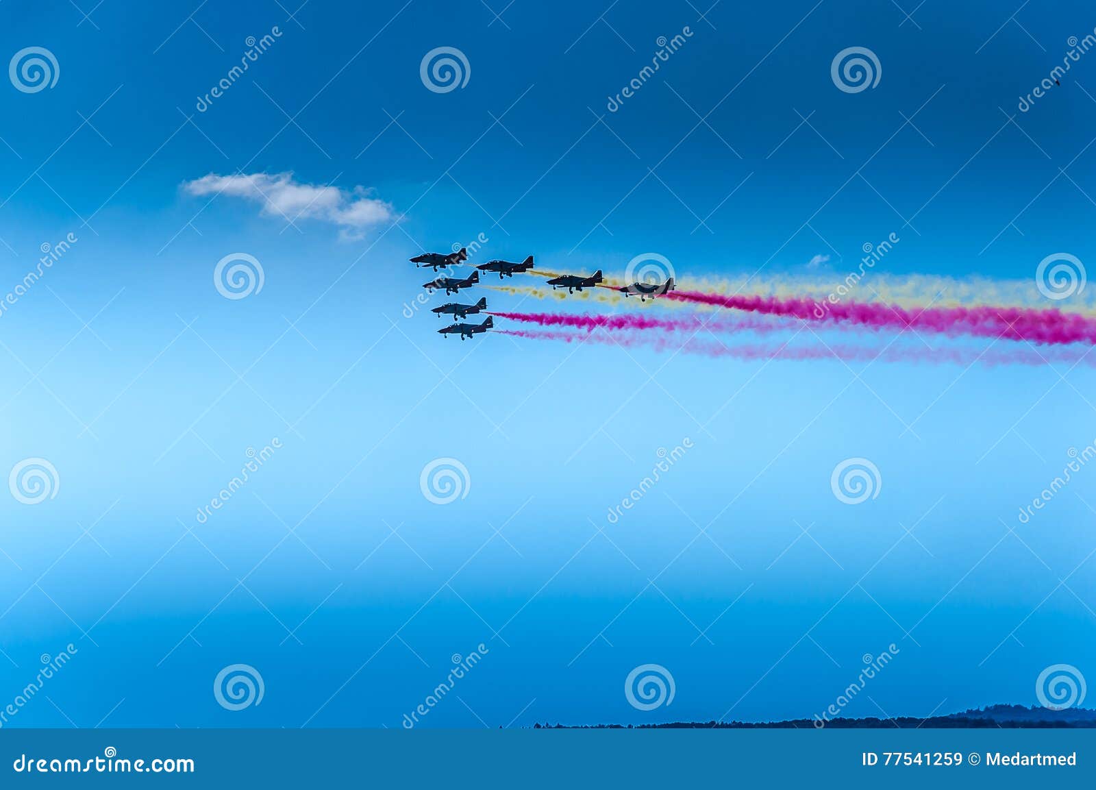 Fighter Plane Looping in Turbo Fly on the Sky Stock Image - Image of ...
