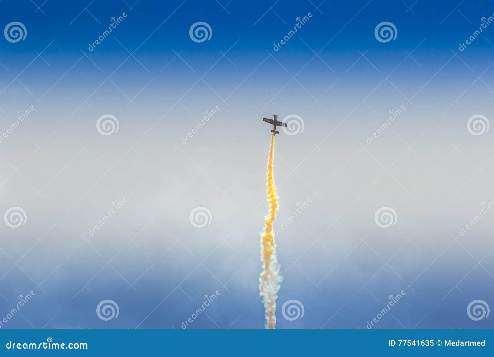 Fighter Plane Looping in Turbo Fly on the Sky Stock Image - Image of ...