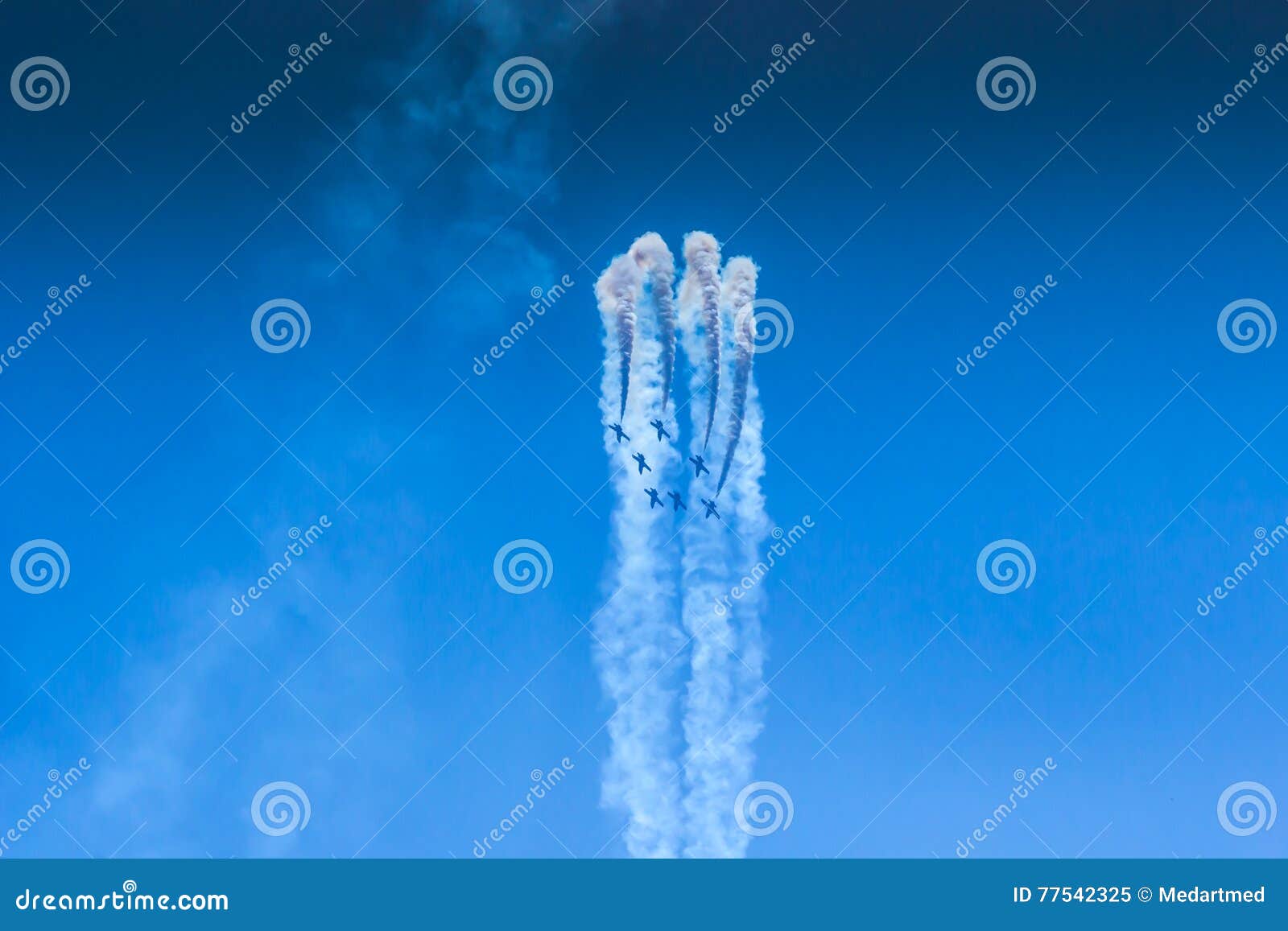 Fighter Plane Looping in Turbo Fly on the Sky Stock Image - Image of ...
