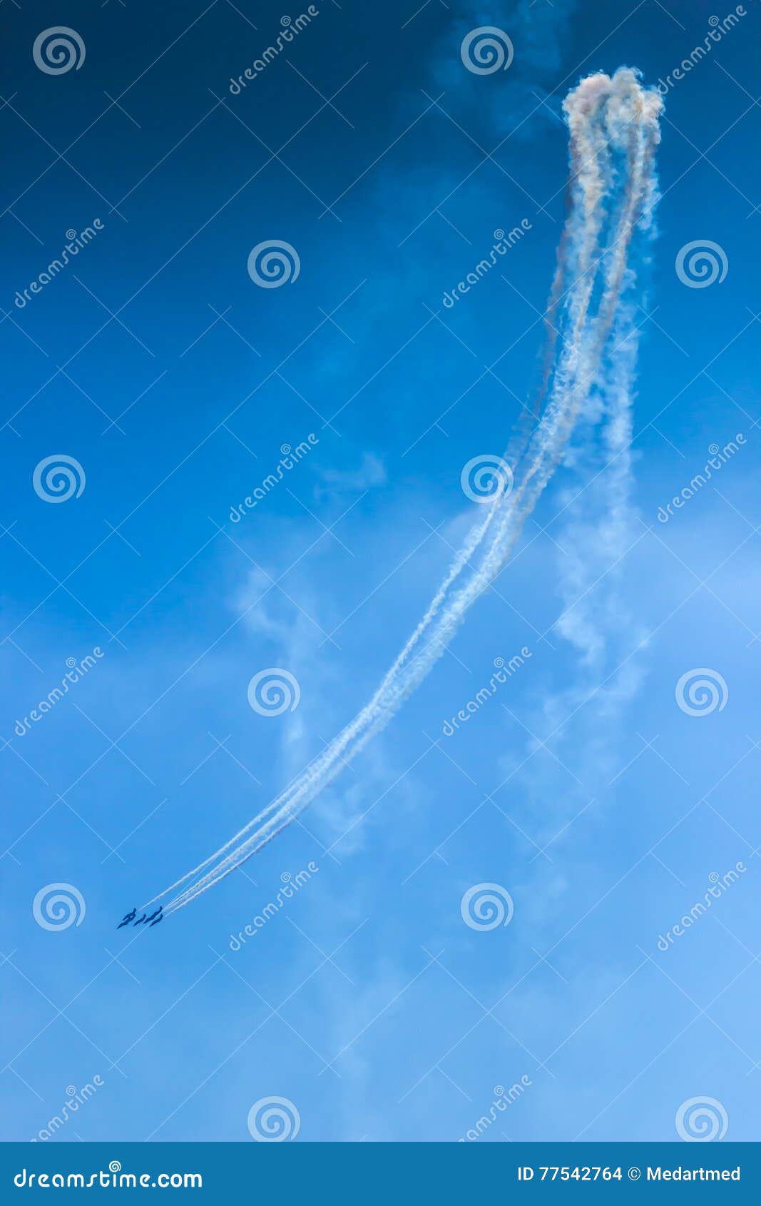 Fighter Plane Looping in Turbo Fly on the Sky Stock Photo - Image of ...