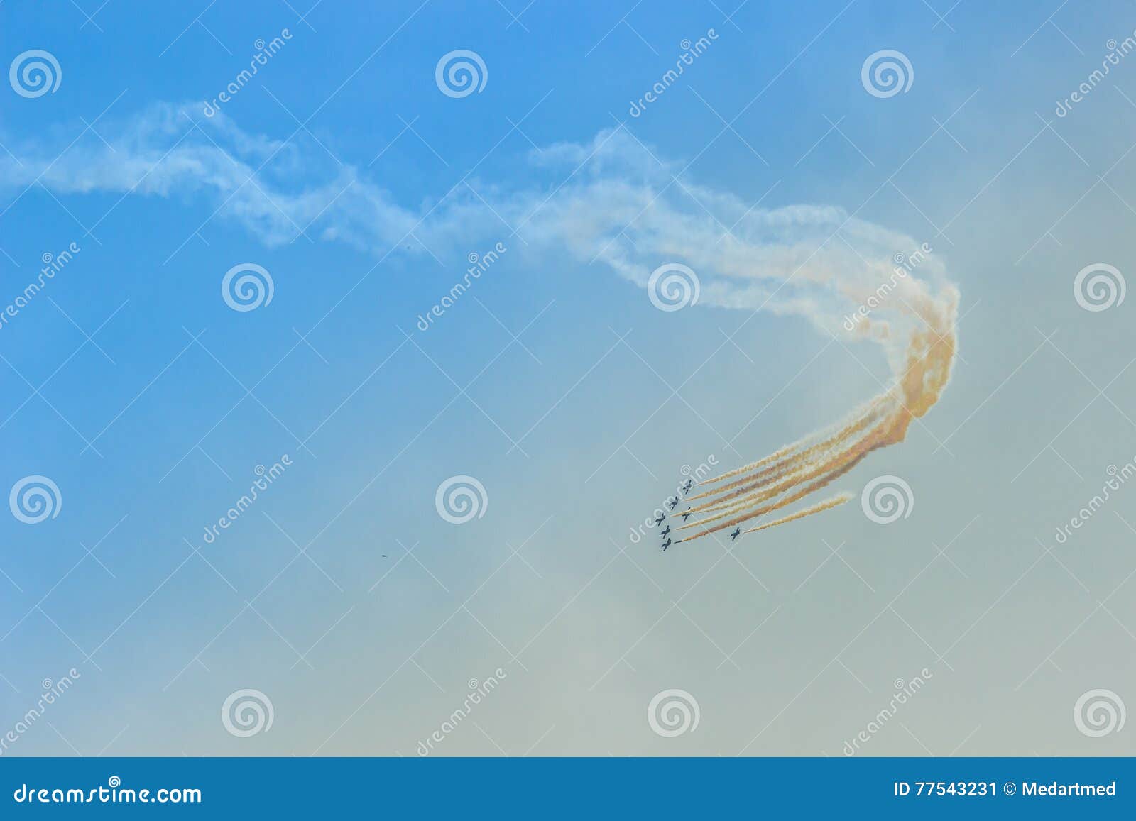 Fighter Plane Looping in Turbo Fly on the Sky Stock Image - Image of ...