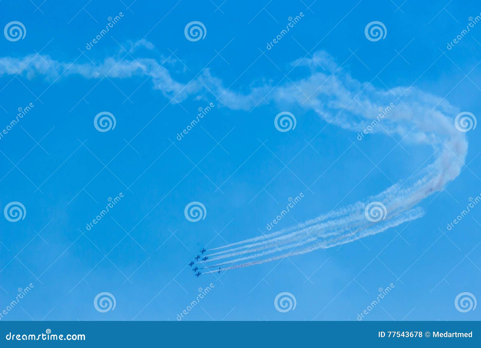 Fighter Plane Looping in Turbo Fly on the Sky Stock Photo - Image of ...