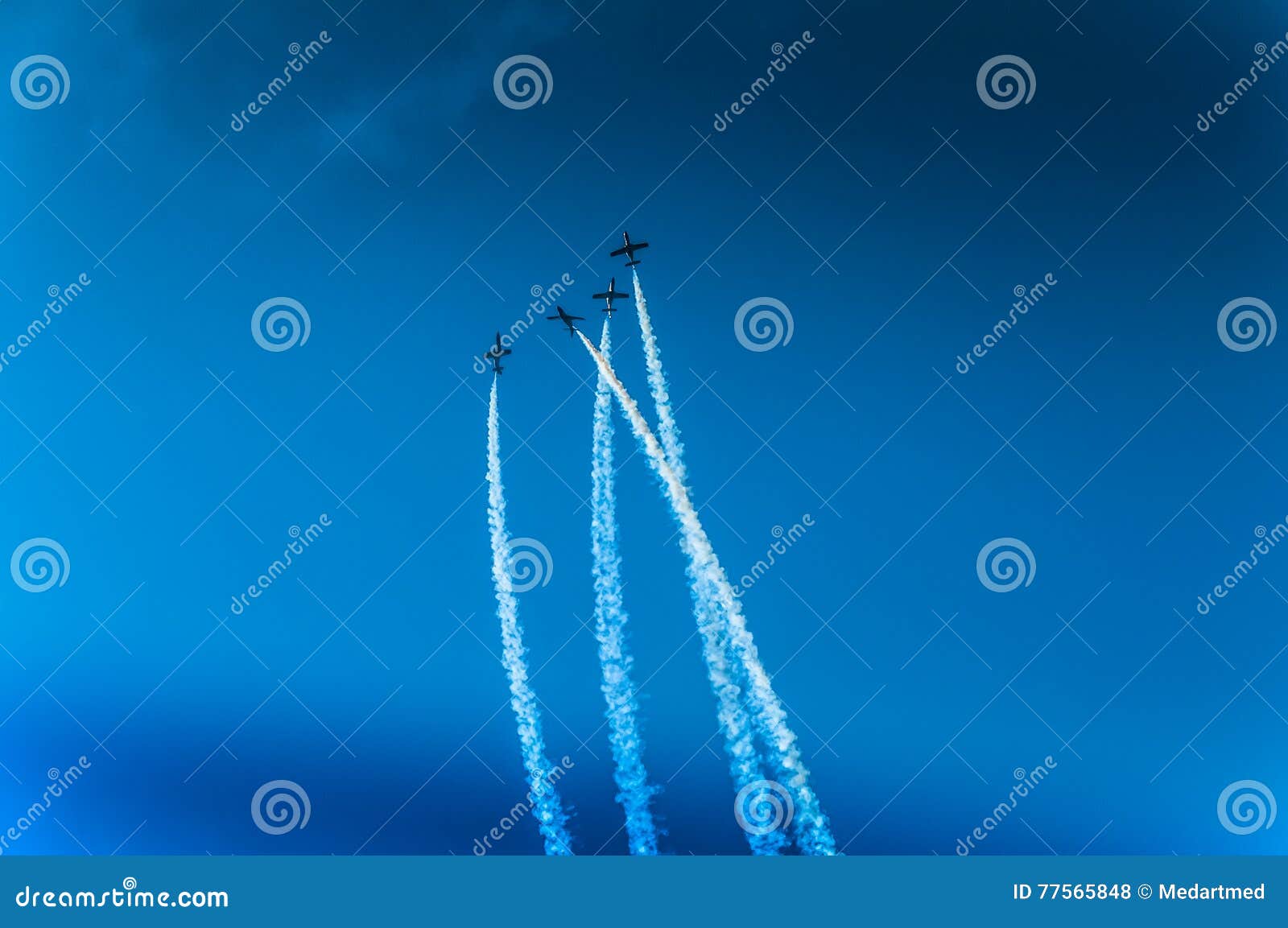 Fighter Plane Looping in Turbo Fly on the Sky Stock Photo - Image of ...