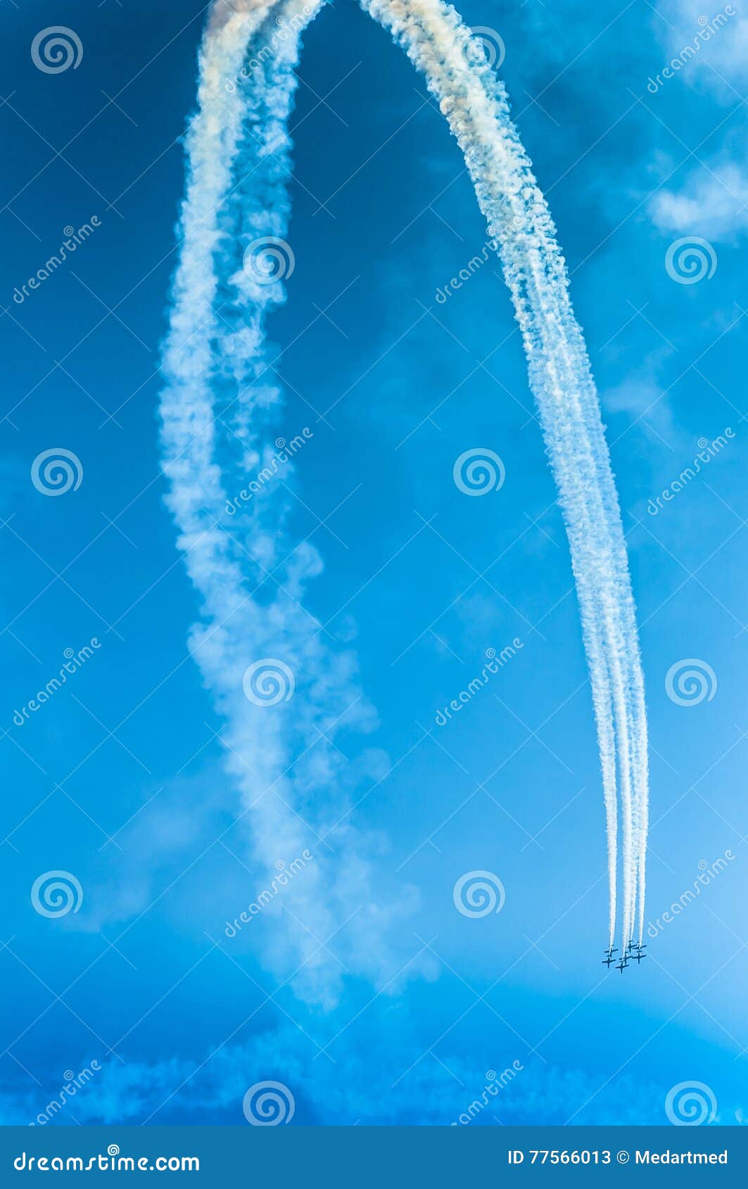 Fighter Plane Looping in Turbo Fly on the Sky Stock Image - Image of ...