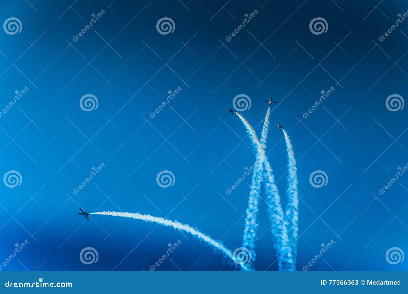 Fighter Plane Looping in Turbo Fly on the Sky Stock Image - Image of ...
