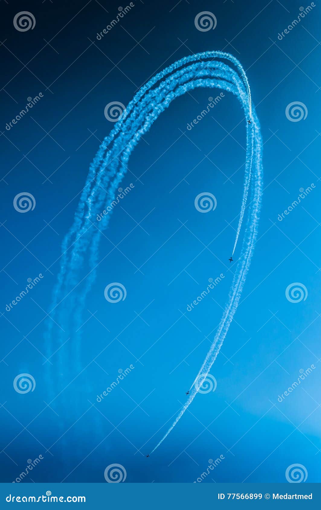 Fighter Plane Looping in Turbo Fly on the Sky Stock Image - Image of ...