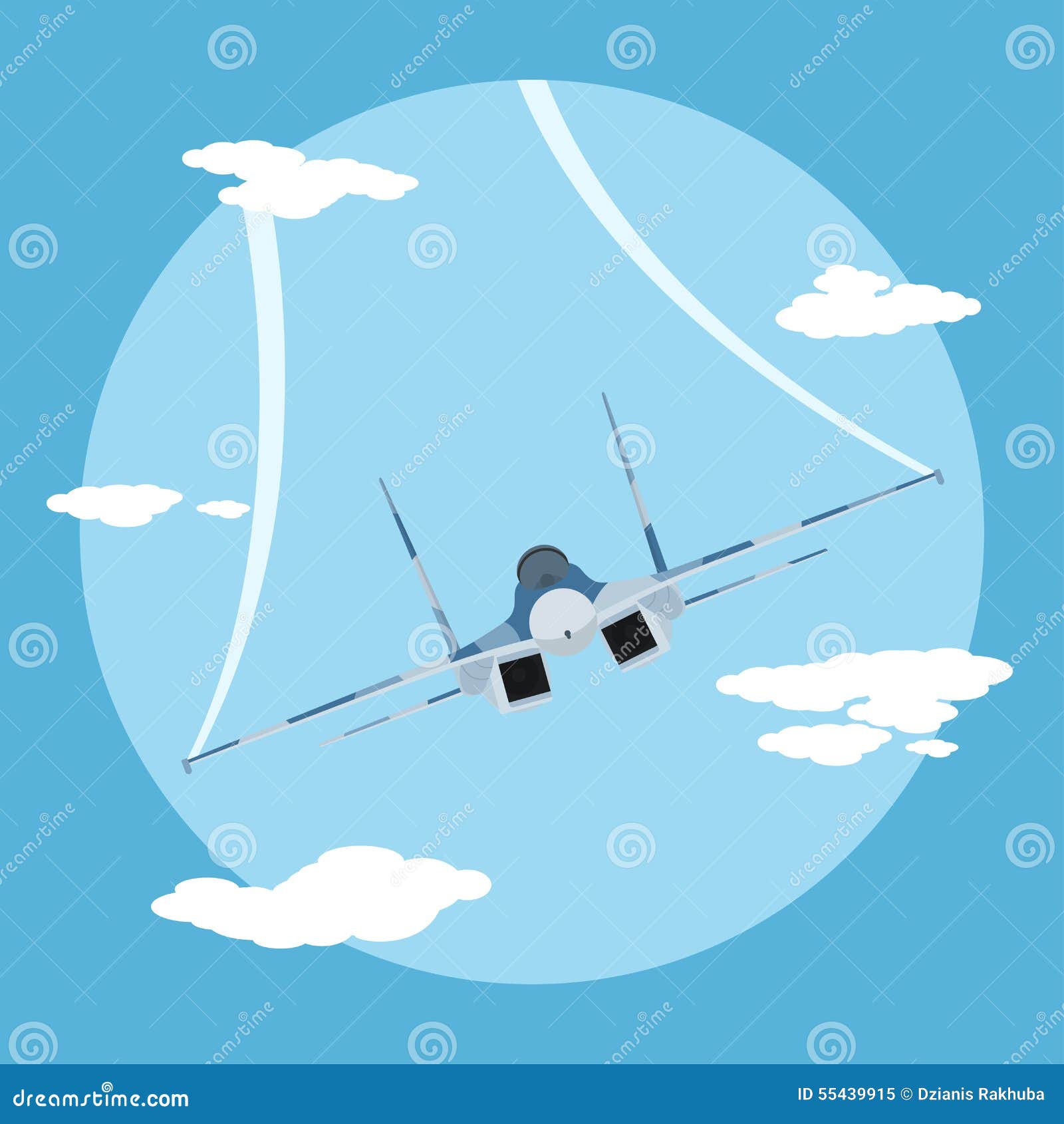 Fighter plane stock vector. Illustration of flying, craft - 55439915