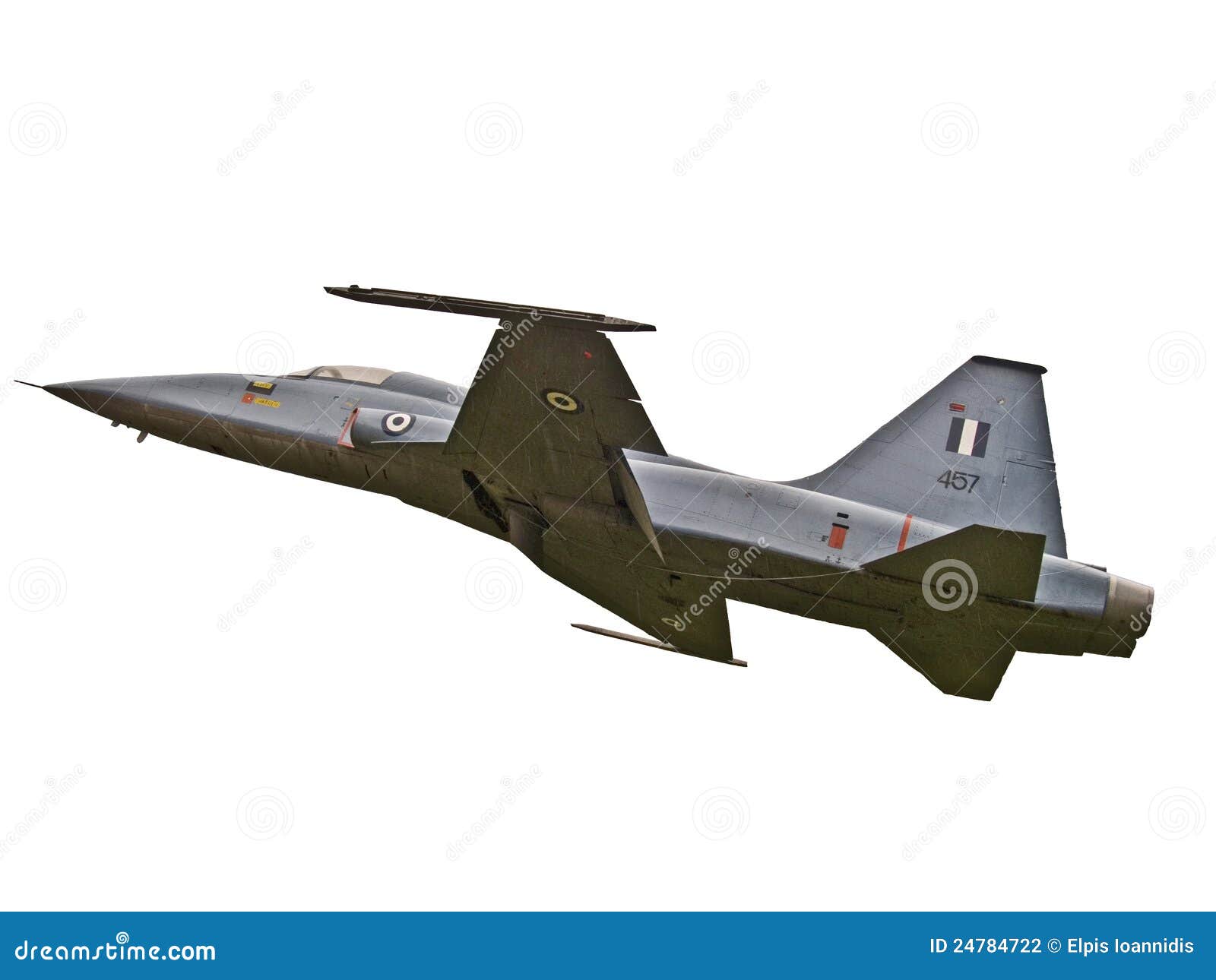 Fighter Plane on a White Background Stock Photo - Image of display ...