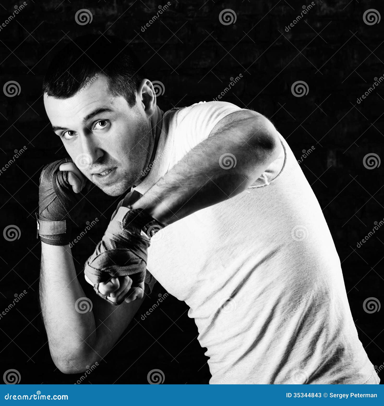 Fighter stock image. Image of bandage, athlete, muscle - 35344843