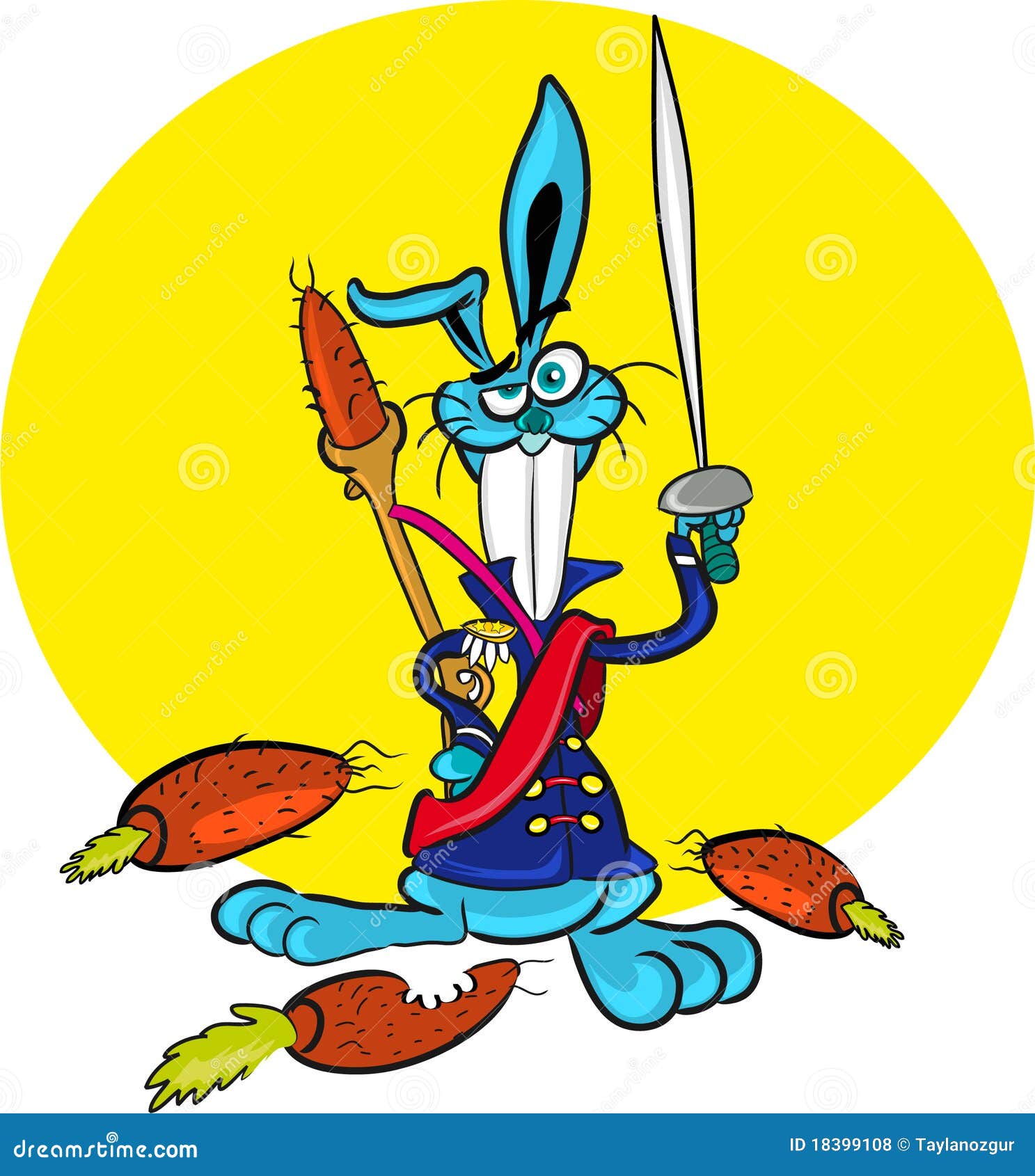Fighter rabbit stock illustration. Illustration of warrior - 18399108