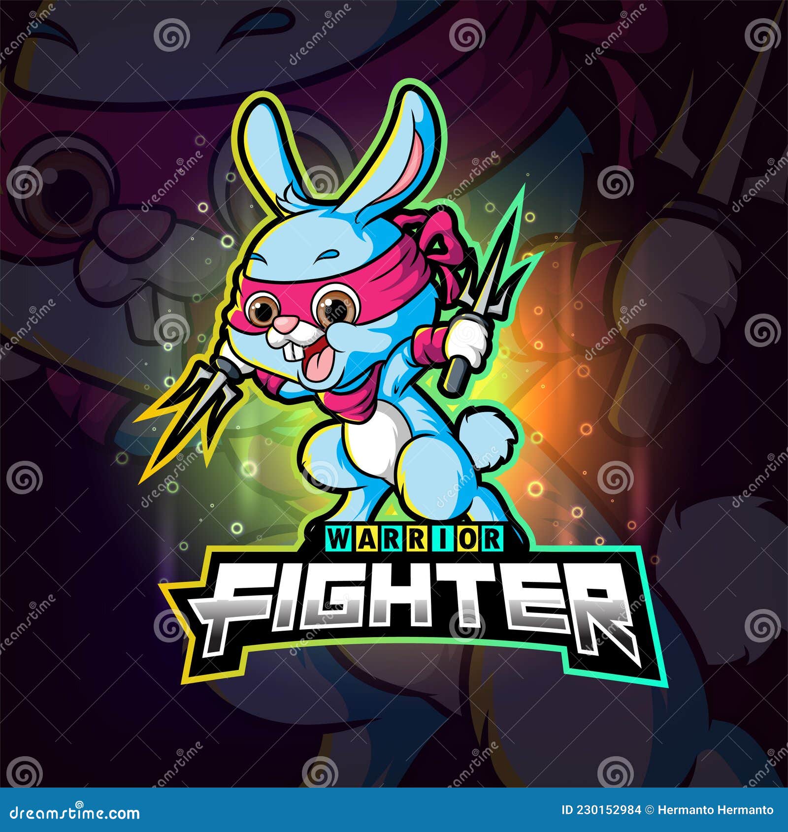 Fighter Rabbit Stock Photo | CartoonDealer.com #18399108