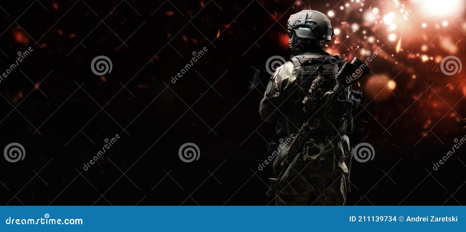 The Fighter of the Special Unit Turned and Threateningly Looks at the ...